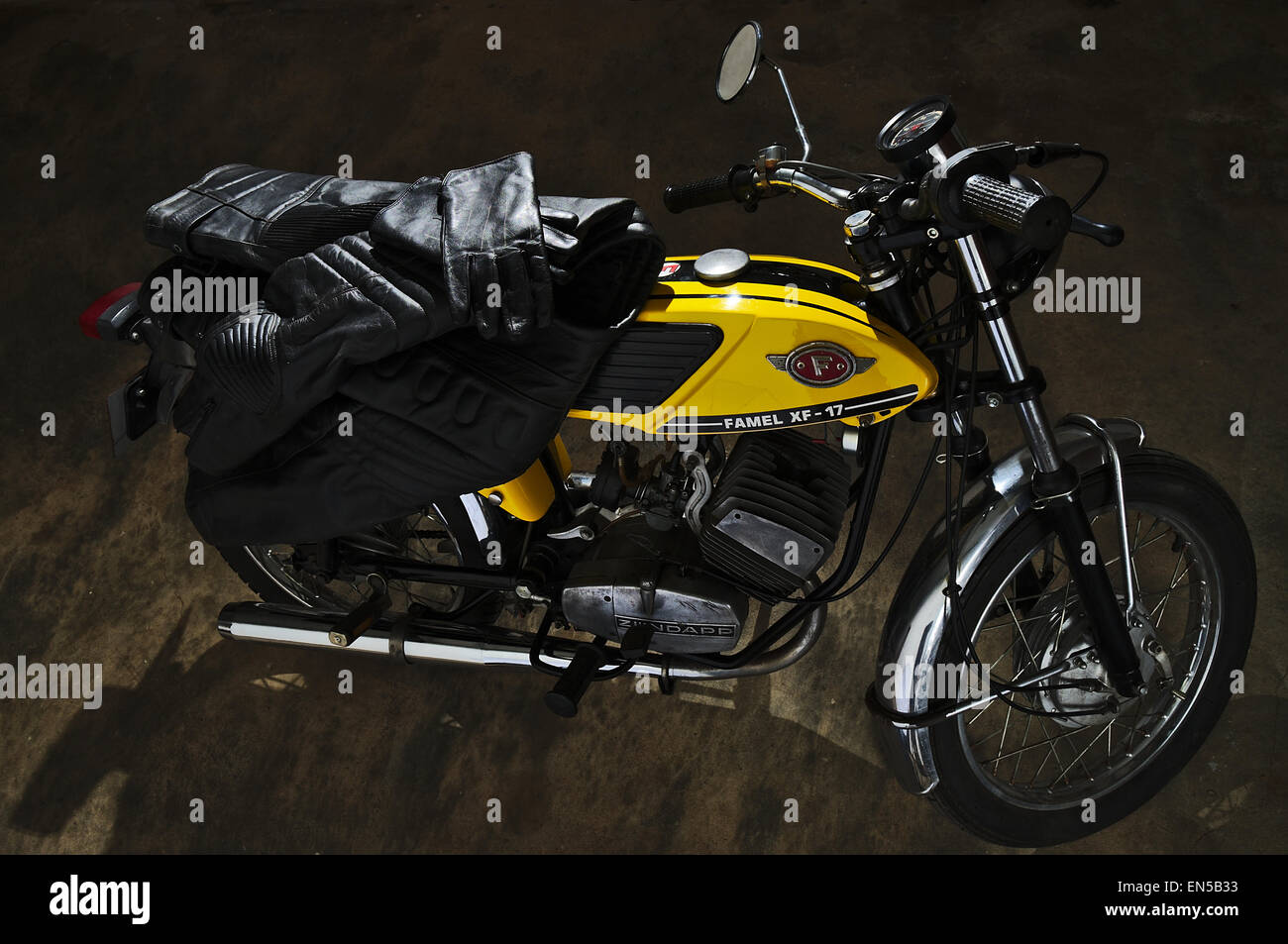 Classic Zundapp bike XF-17 in the garage Stock Photo - Alamy