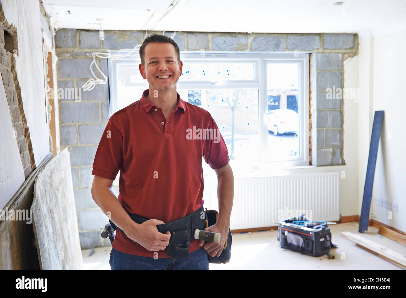 Man builder home interior hi-res stock photography and images - Alamy