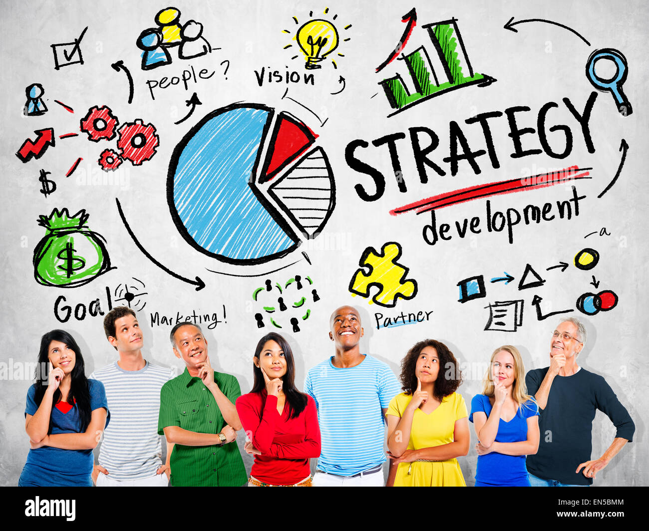 Strategy Development Goal Marketing Vision Planning Business Concept ...