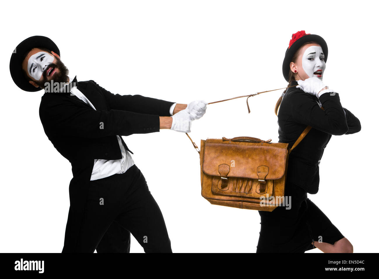 Two women fight over man Cut Out Stock Images & Pictures - Alamy