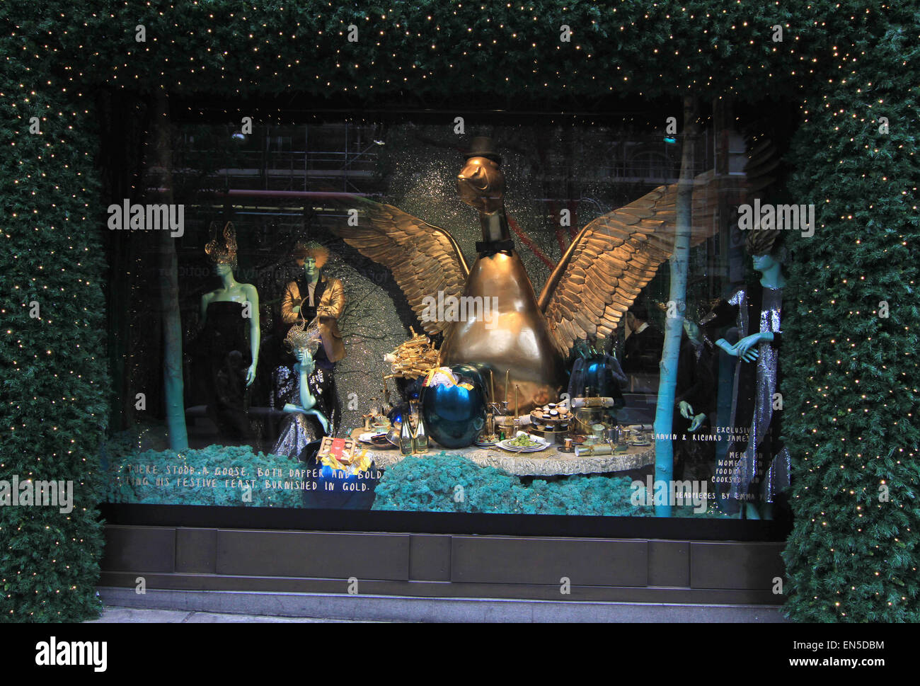 General views of the Christmas window display at Selfridges on Oxford ...