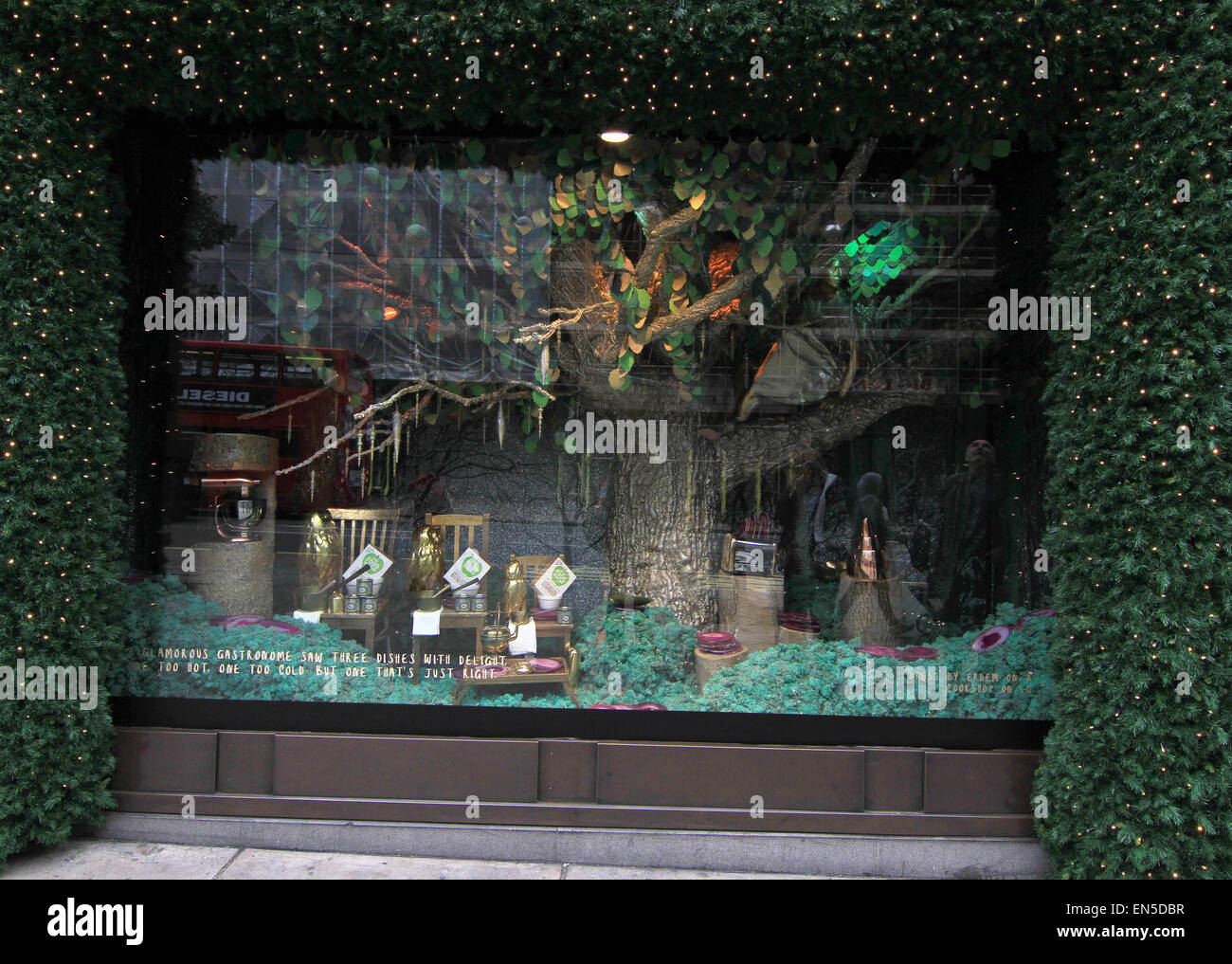 General views of the Christmas window display at Selfridges on Oxford ...