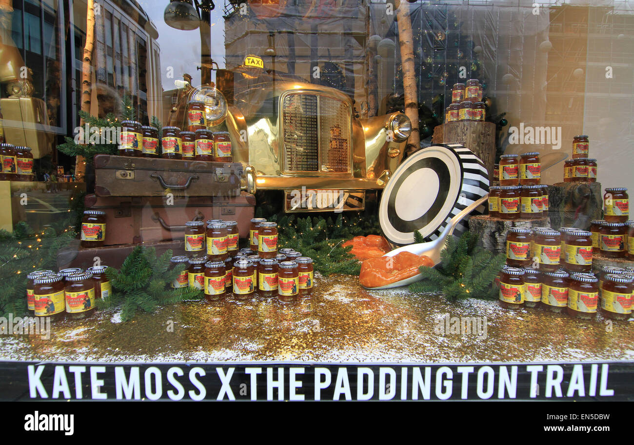 General views of the Christmas window display at Selfridges on Oxford ...
