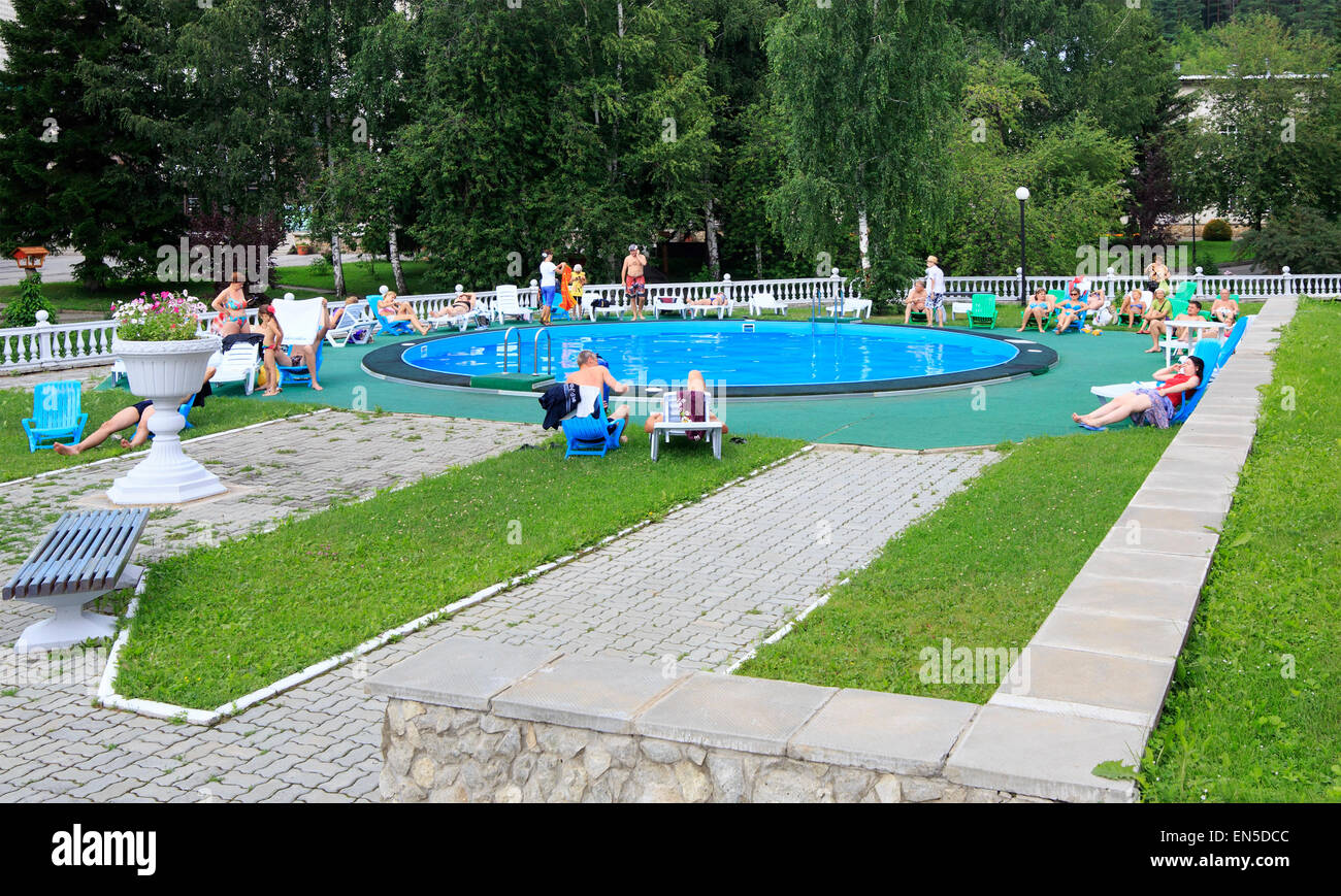 Outdoor pool in sanatorium hi-res stock photography and images - Alamy