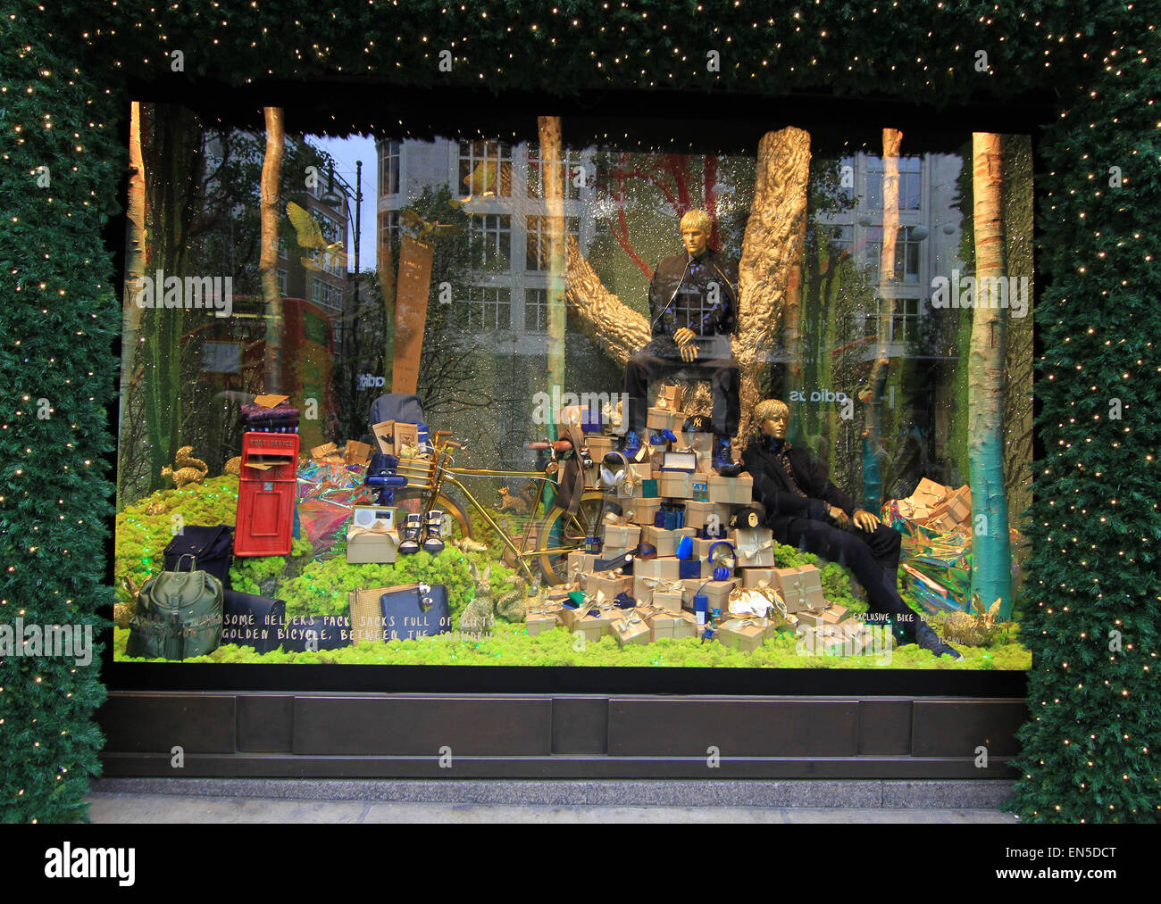 General views of the Christmas window display at Selfridges on Oxford ...