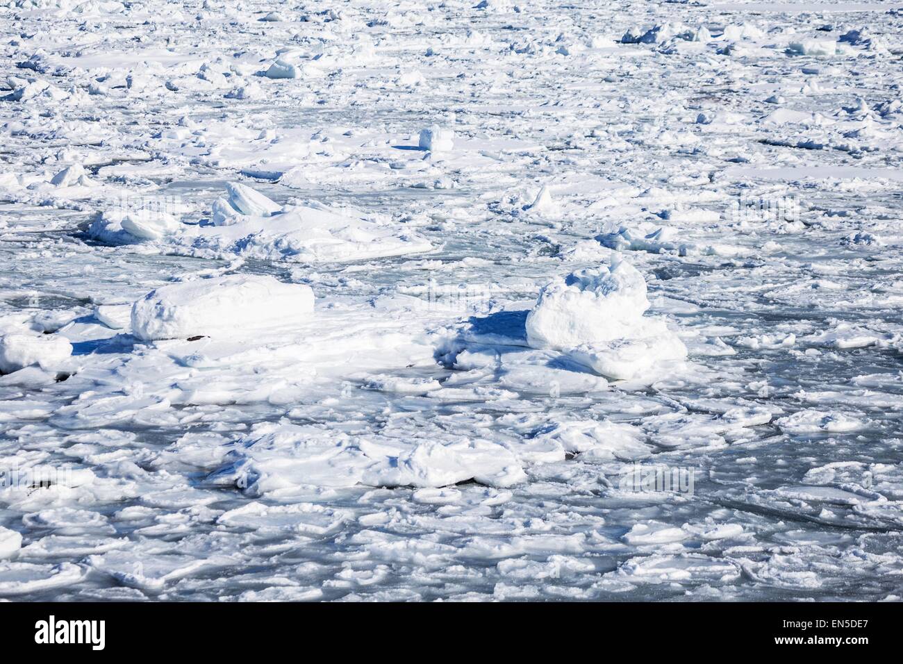 Arctic landscape - freezing fjord - Spitsbergen, Svalbard Stock Photo ...