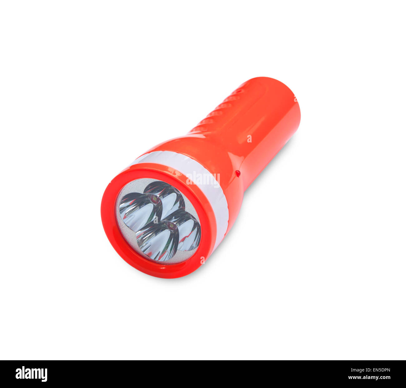 Electric Pocket Flashlight red isolated on white background Stock Photo ...