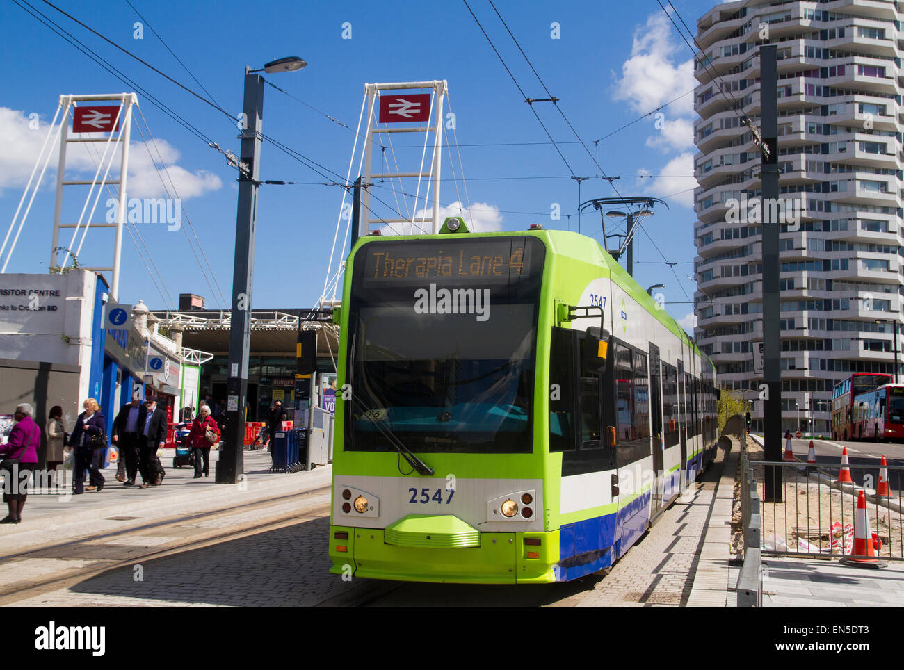 Nla tower croydon tram hi-res stock photography and images - Alamy