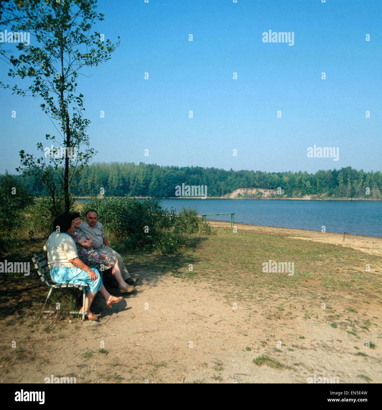 Erholung am Roten See; Brüel; Mecklenburg-Vorpommern; DDR 1970er Jahre ...