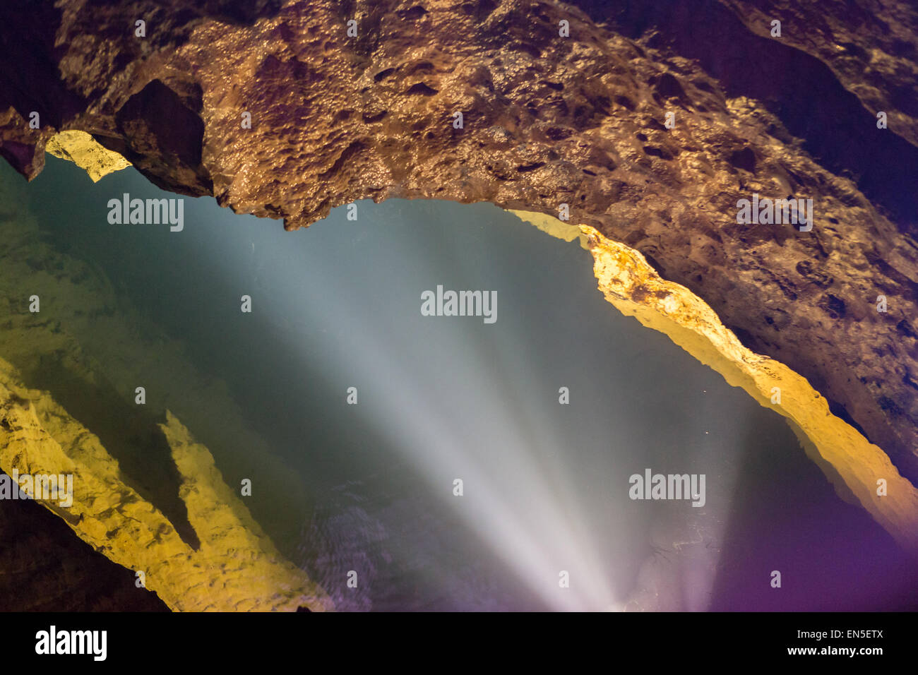 Cave formations in the Carboniferous limestone of the Mendip Hills are ...