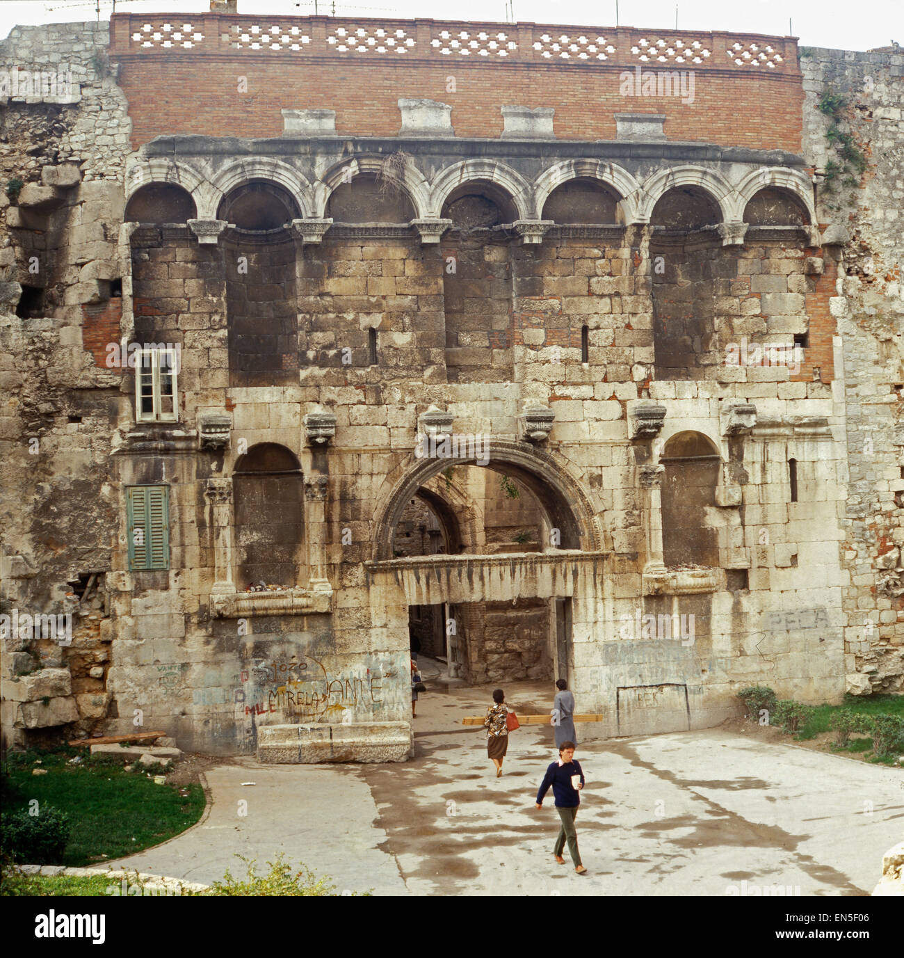 Urlaub in Split, Kroatien, Jugoslawien 1970er Jahre. Vacation in Split ...