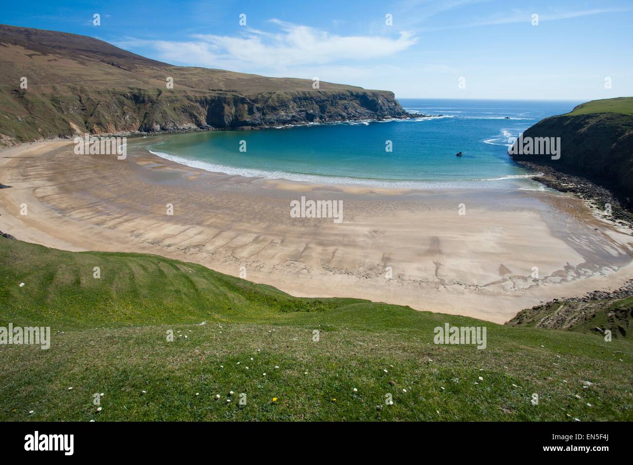 The Silver Strand beach in Glencolmcille, Co. Donegal, Ireland Stock ...