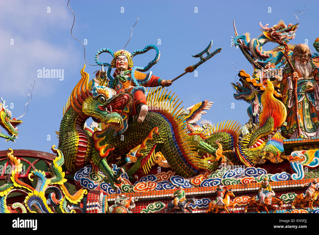 Rich decorations over a temple in Gu Feng, Taiwen Stock Photo - Alamy