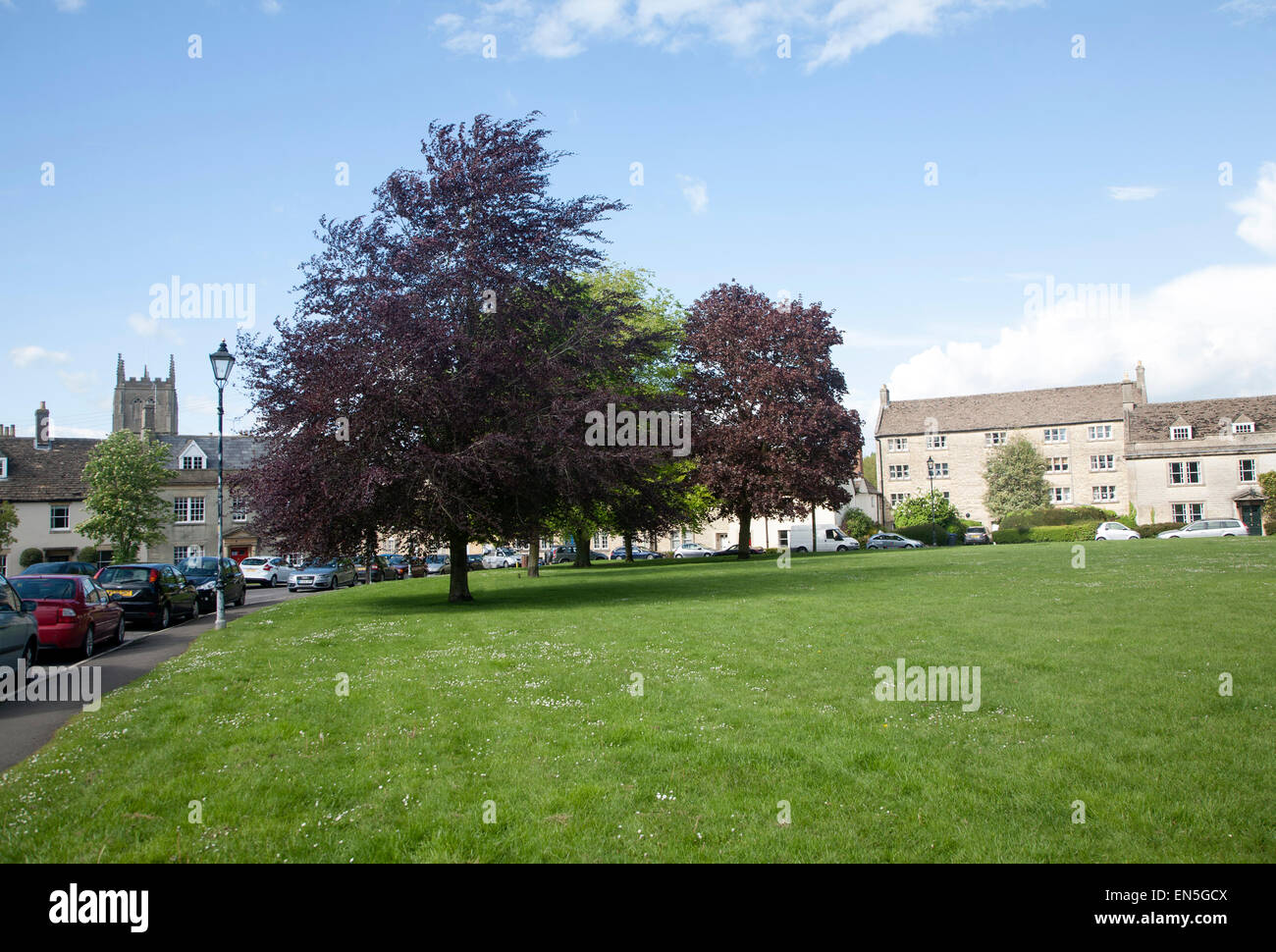 Georgian clothiers houses on the Green in Calne, Wiltshire, England, Uk ...