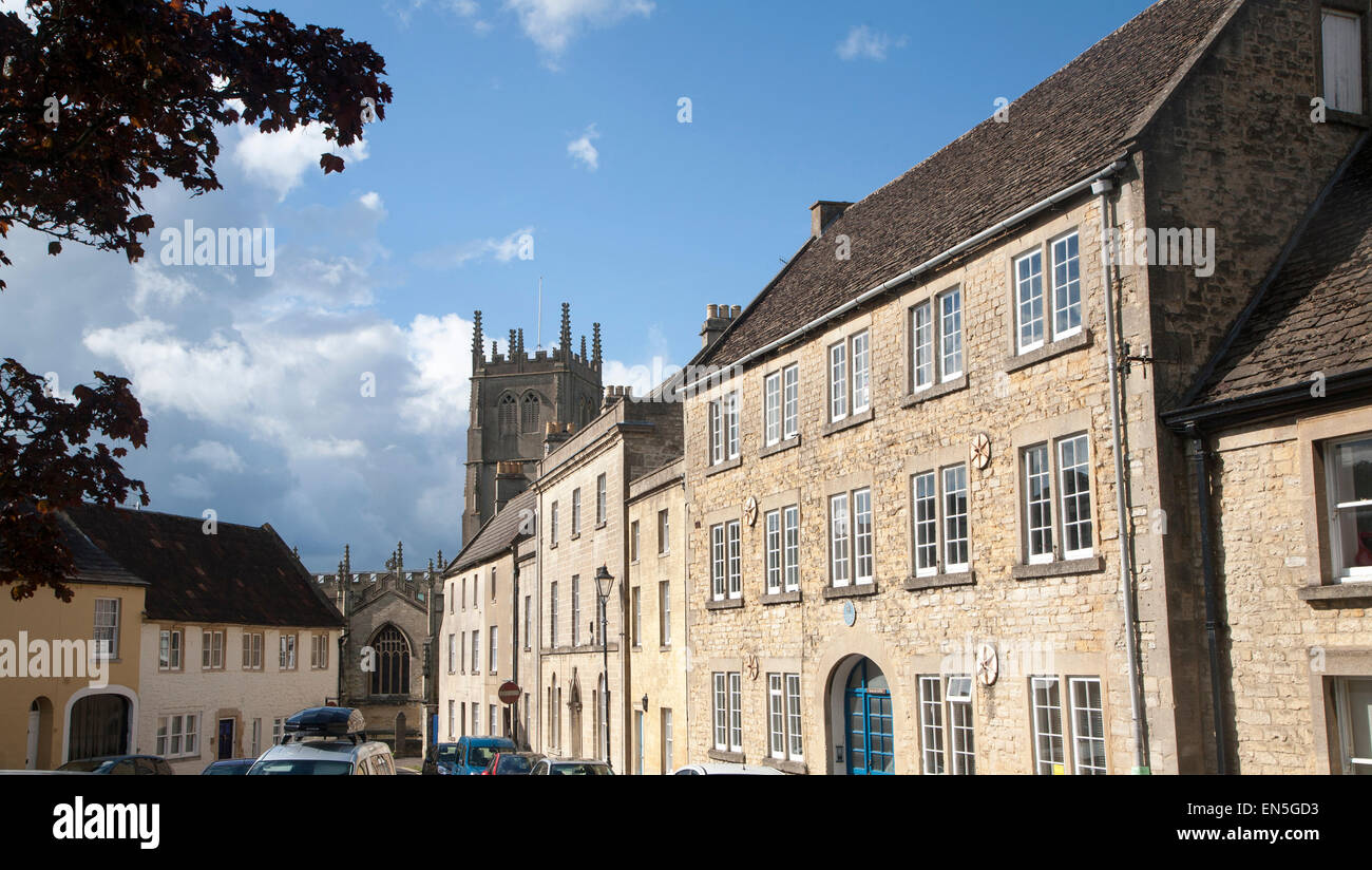 Georgian clothiers houses on the Green in Calne, Wiltshire, England, UK ...