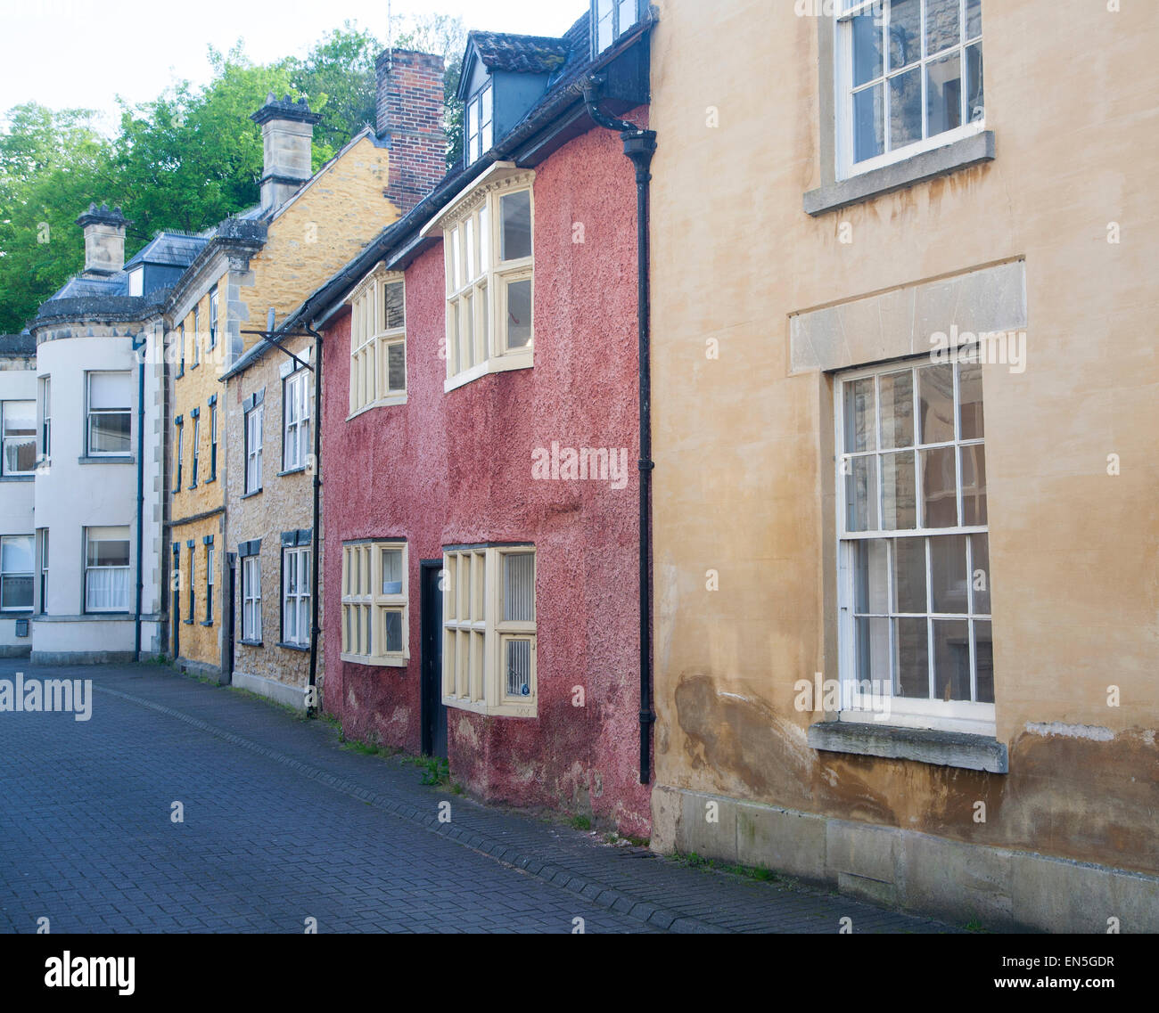 Historic buildings street town centre Calne, Wiltshire, England, UK ...