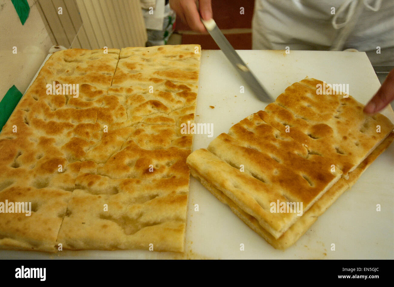 typical ligurian and genoese salt cake, original italian food Stock ...