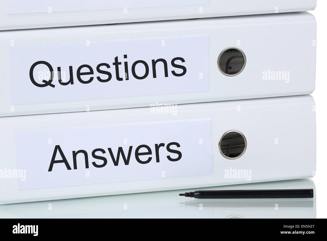 Question and answer problem solution business concept Stock Photo - Alamy