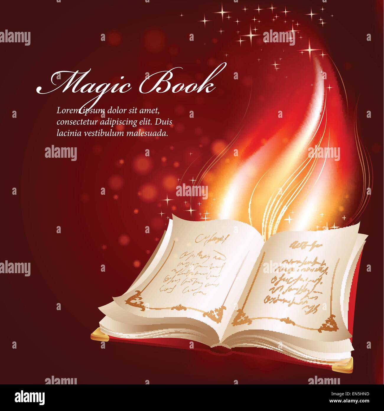 Vector illustration of a magical book. EPS 10 Stock Vector Image & Art ...