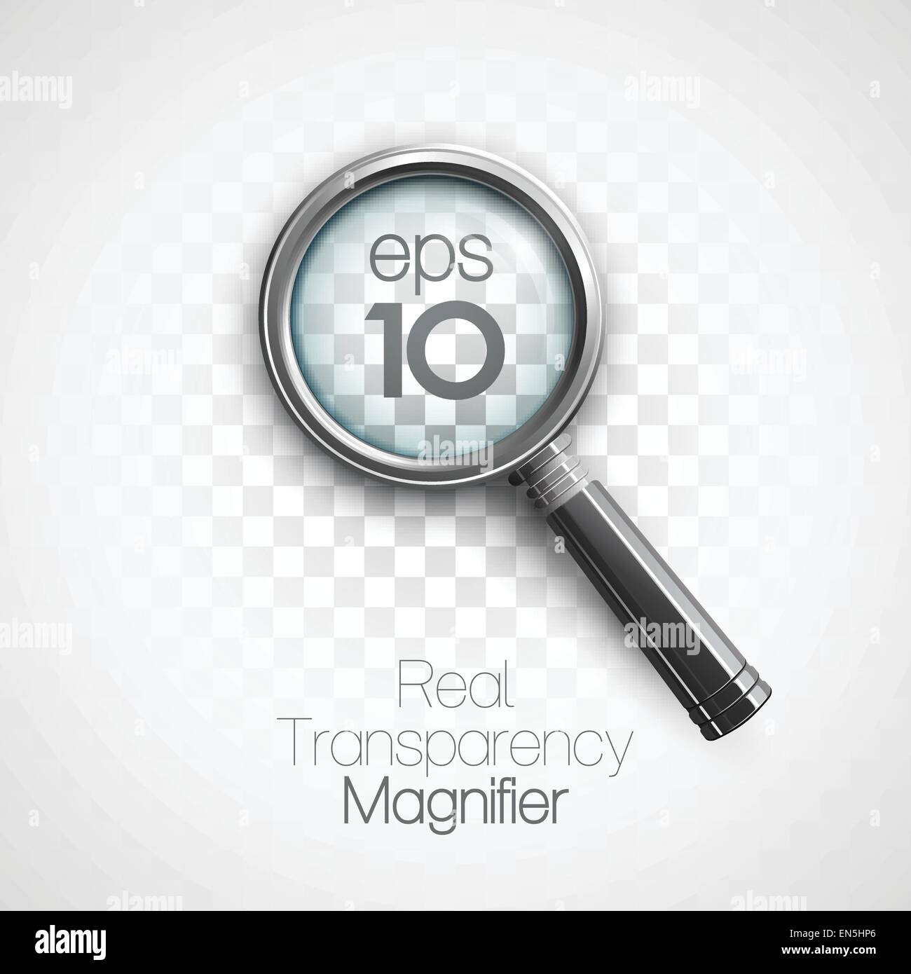 Silver transparent Magnifier. Vector illustration EPS 10 Stock Vector ...