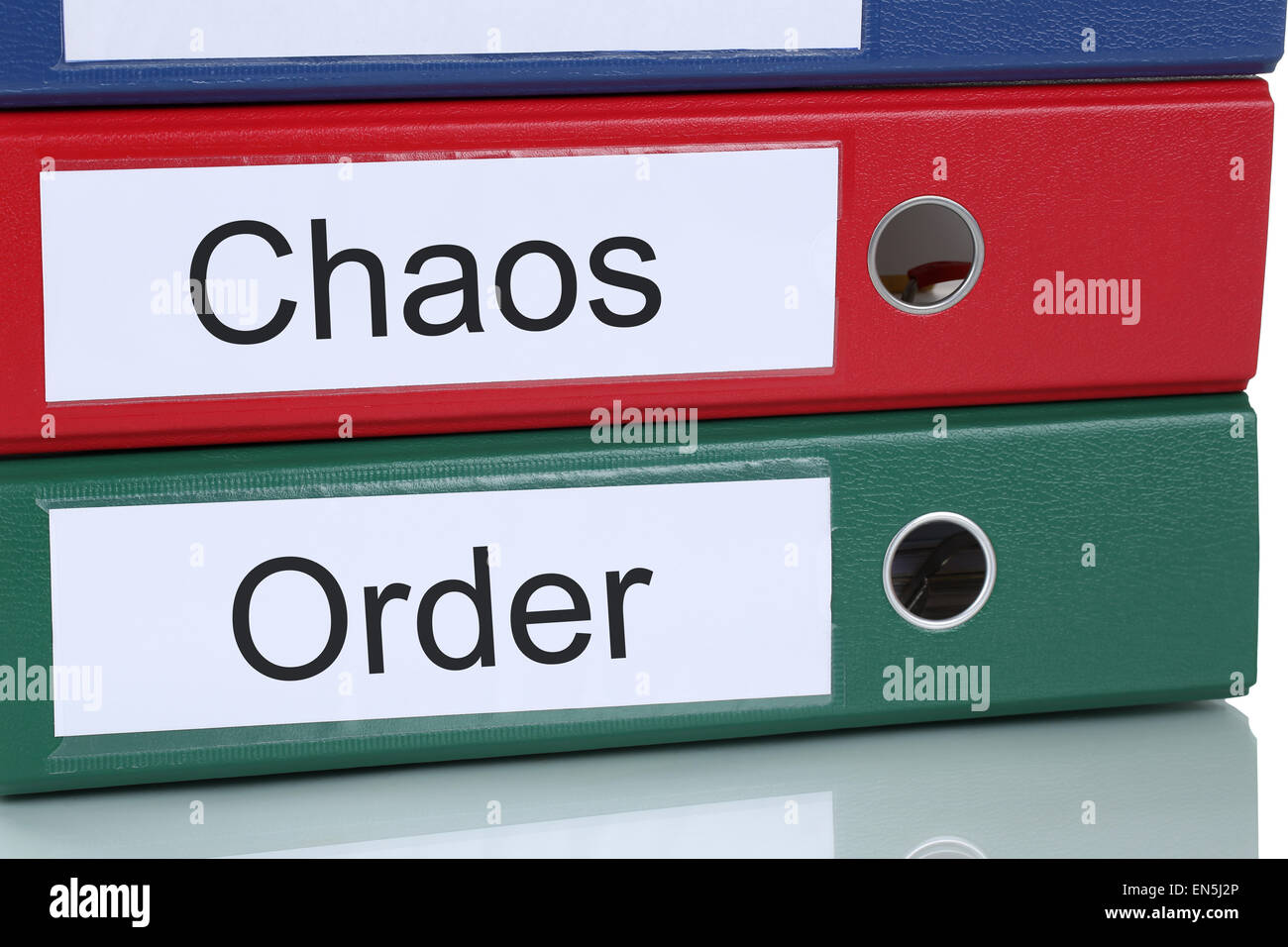 Chaos and order organisation mess in office business concept Stock ...