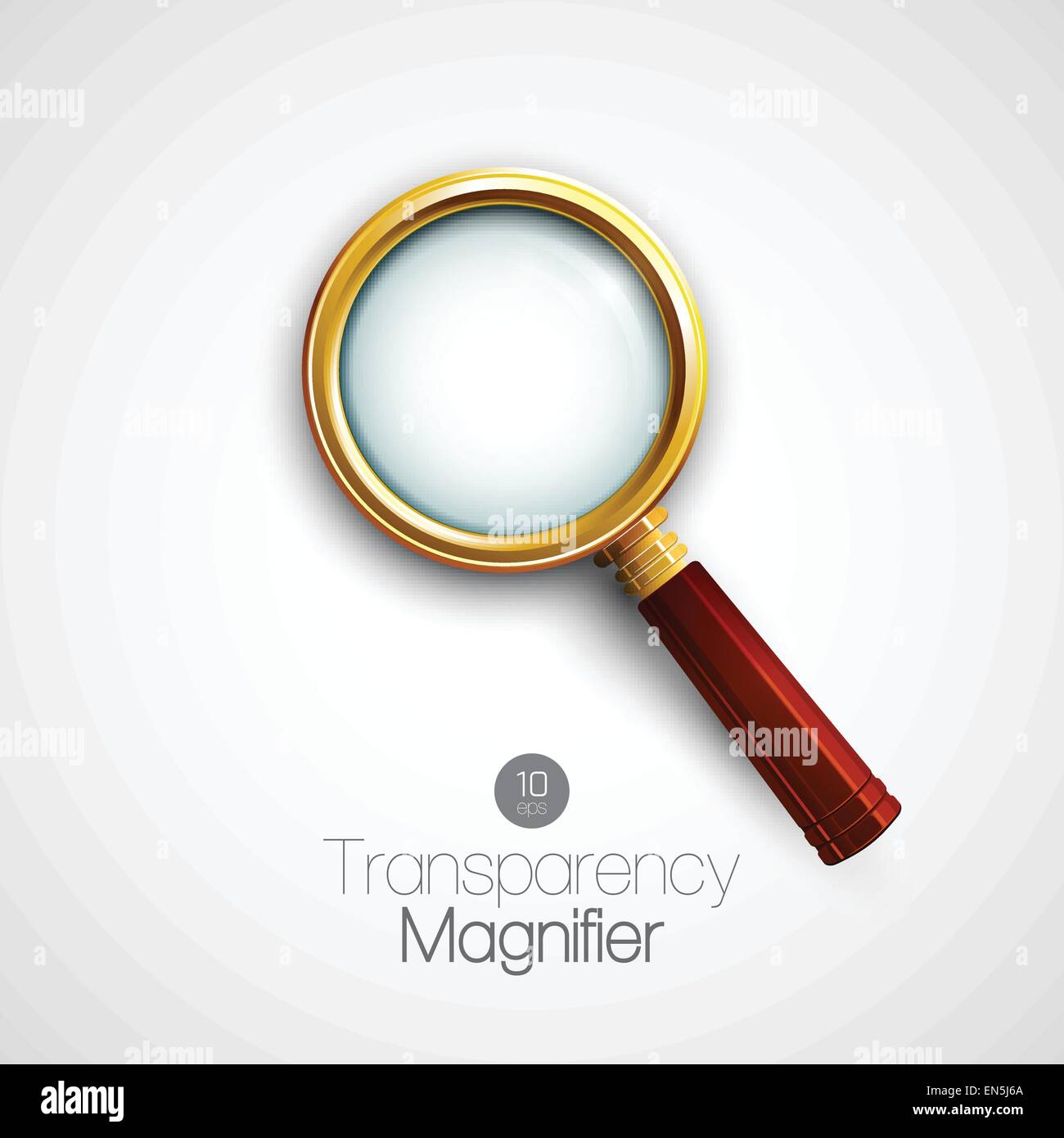 Isolated Gold Magnifier. Vector illustration EPS 10 Stock Vector Image ...