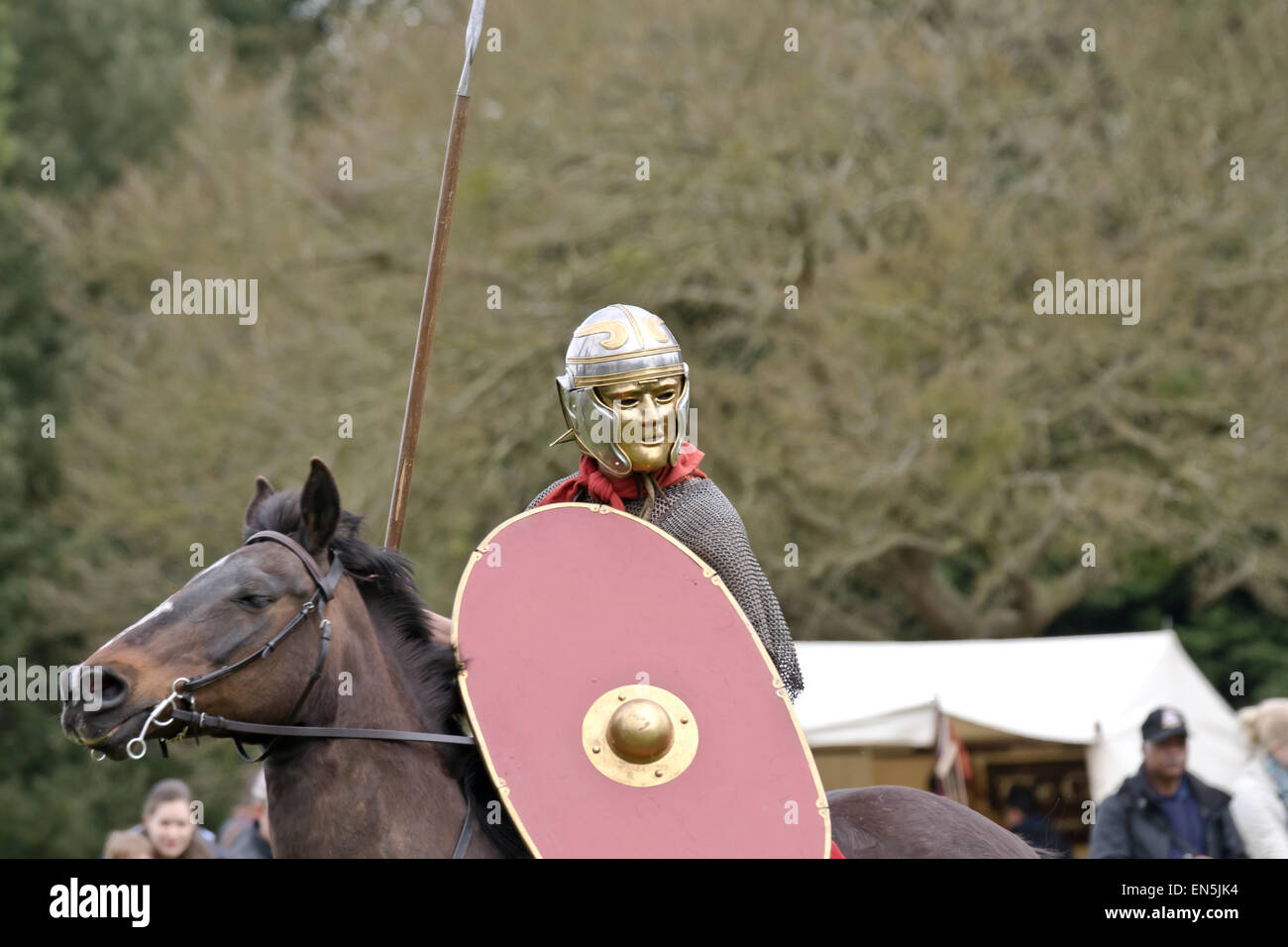 The Ermine Street guard Roman army re-enactment display team Stock ...