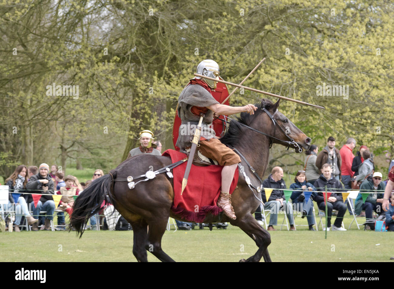 The Ermine Street guard Roman army re-enactment display team Stock ...