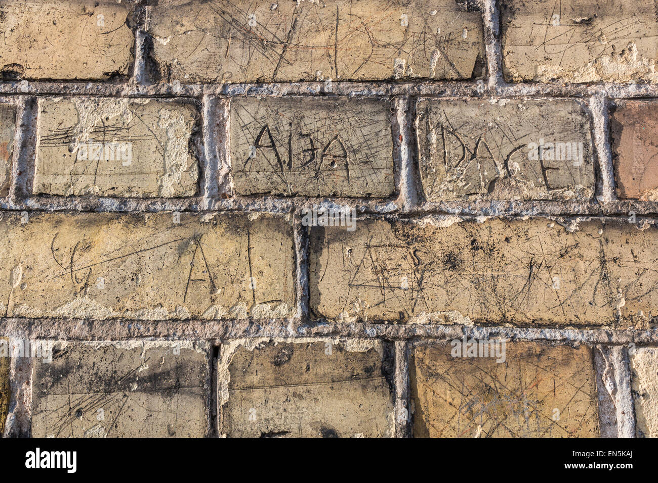 Names of Girls Engraved Old Vintage Brick Wall Stained Urban Street ...