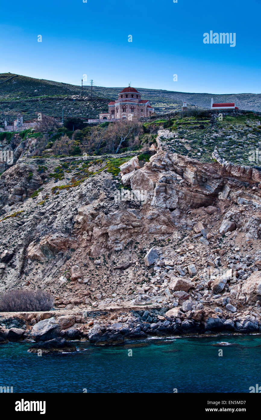 Rocky coastline of Syros Island in the Greek Islands Stock Photo - Alamy
