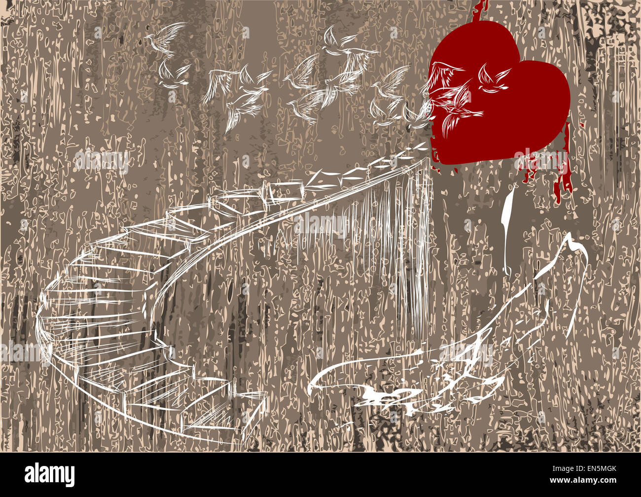 Ladder into heart hi-res stock photography and images - Alamy