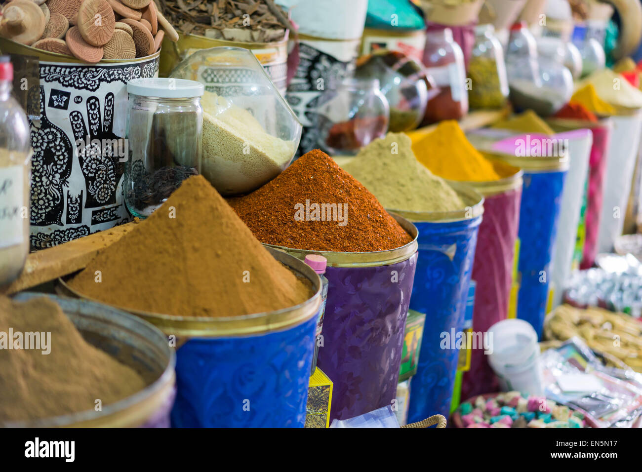 Inside a spice shop in Marrakech, taken 2015 Stock Photo - Alamy
