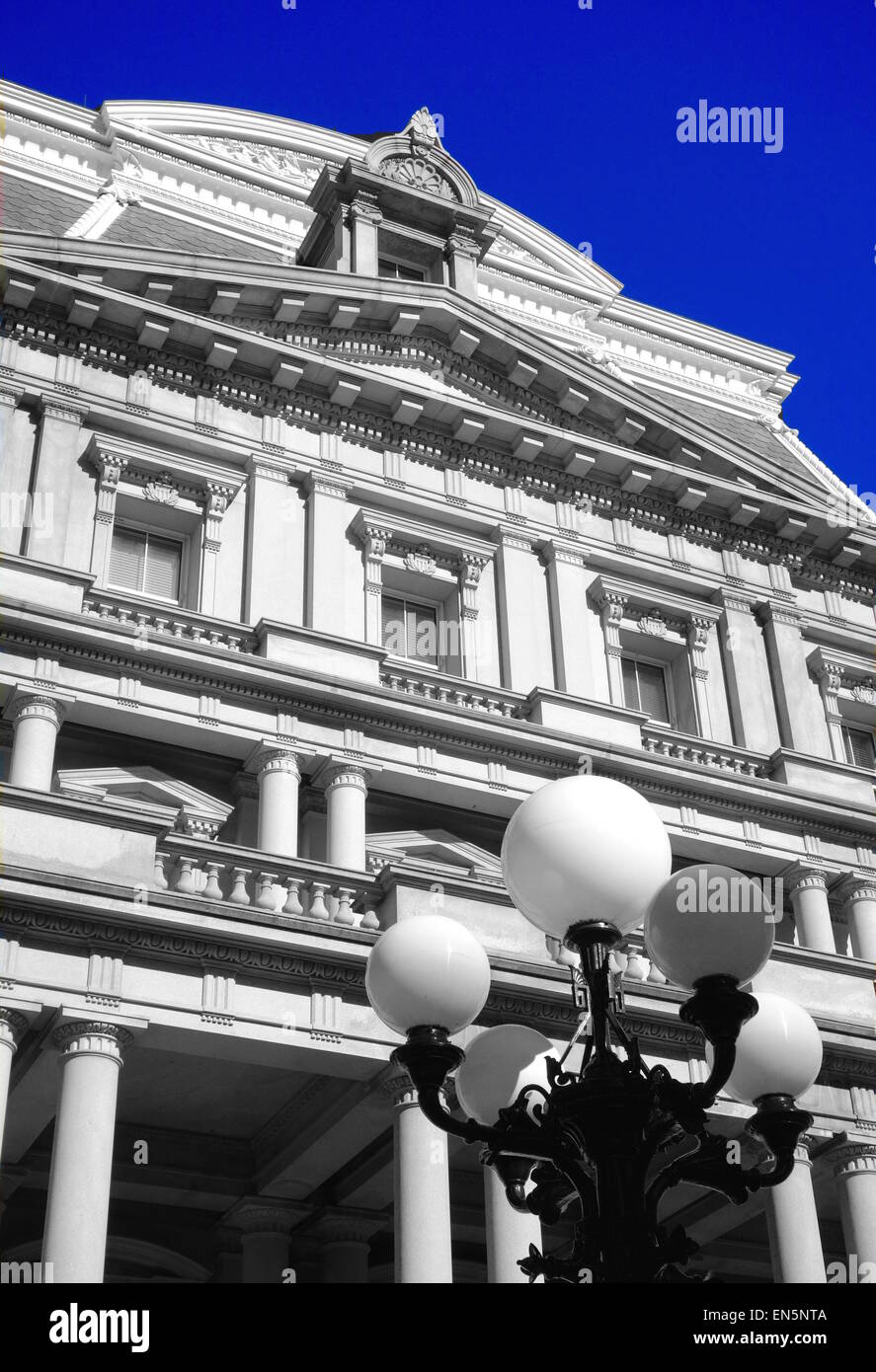 Architectural Details of the facade of the Eisenhower Executive Office ...