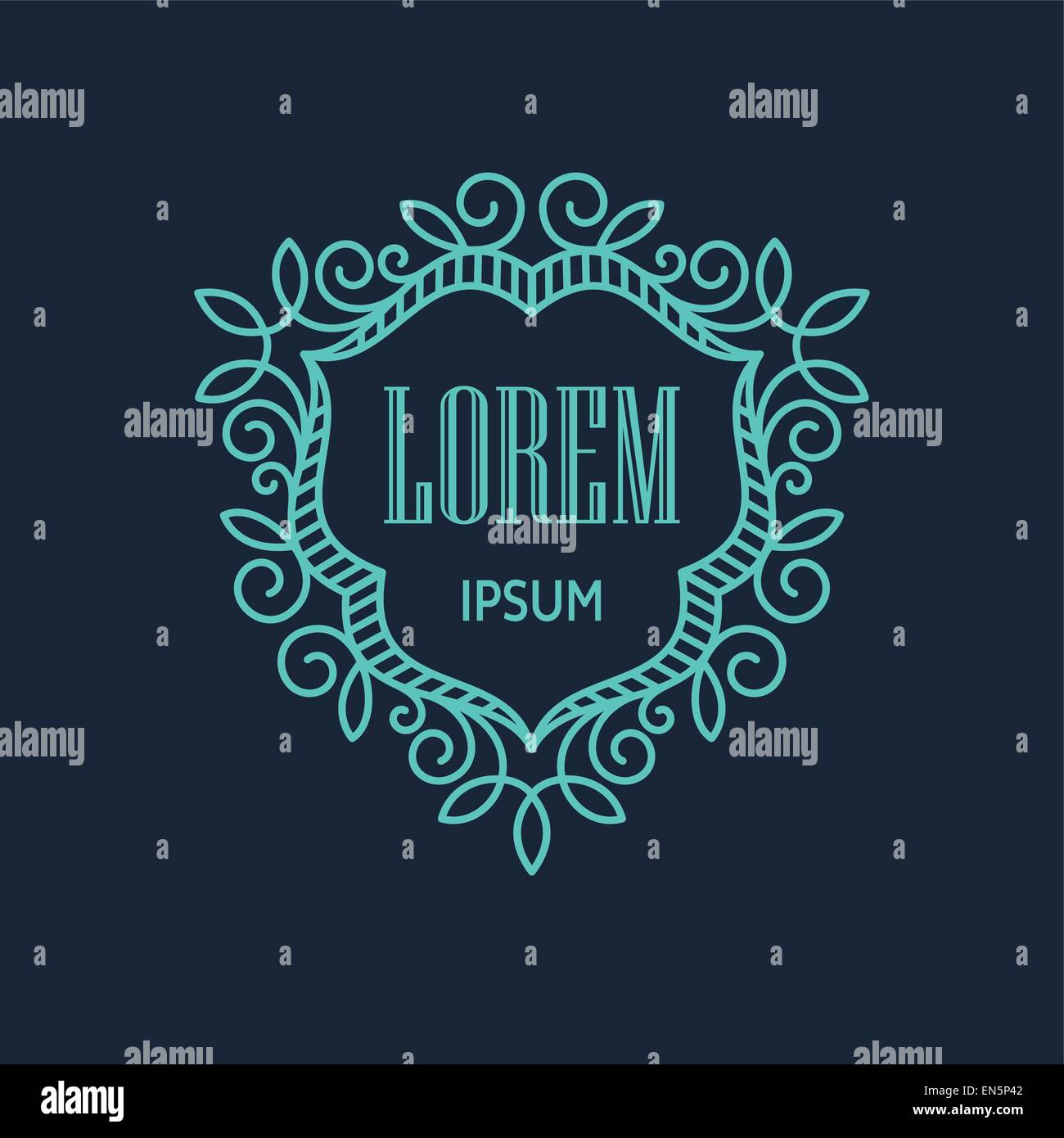 Retro Monogram Logos. Vintage Vector Concepts. EPS 10 Stock Vector ...