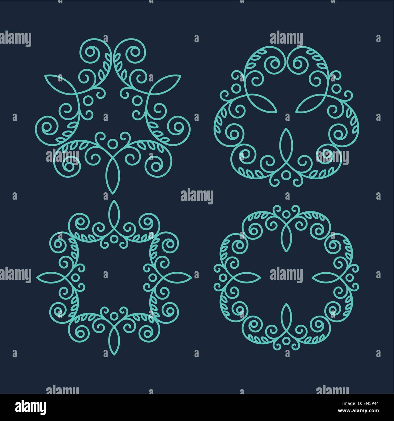 Retro Monogram Logos. Vintage Vector Concepts. EPS 10 Stock Vector ...