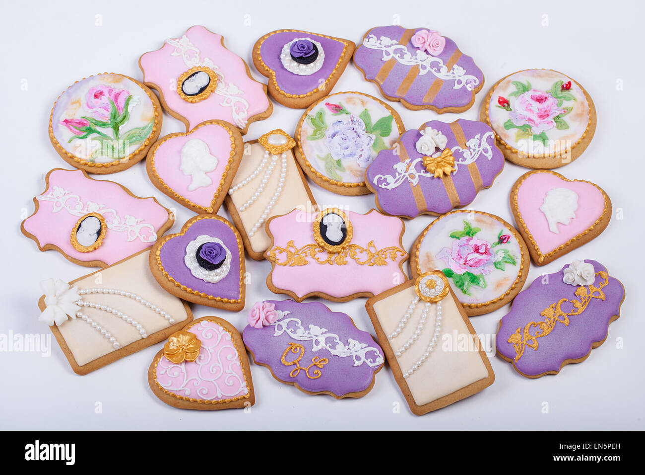 Vintage Gingerbread cookies Stock Photo - Alamy