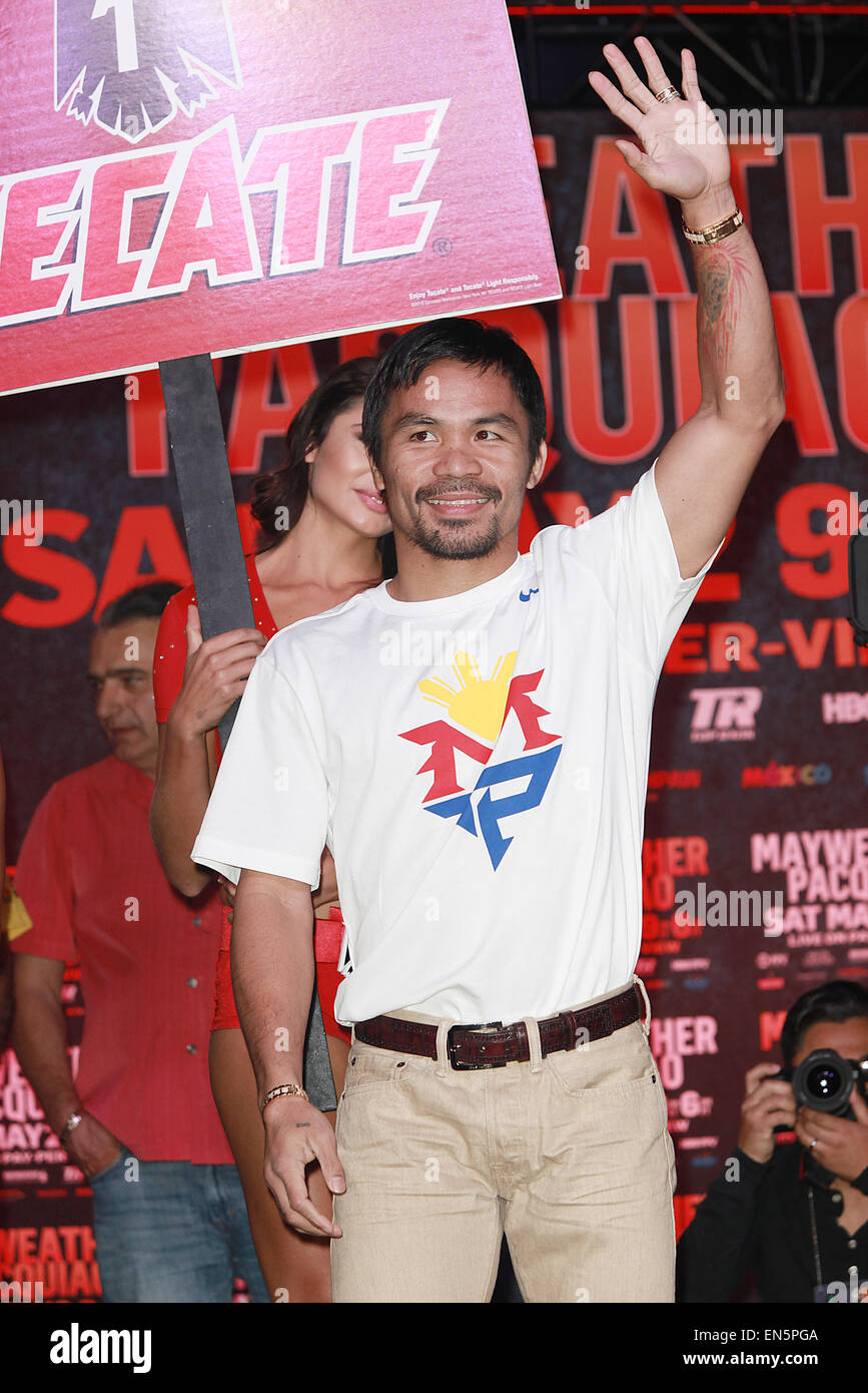 Las Vegas, Nevada, USA. 28th Apr, 2015. Boxer Manny Pacquiao attends a ...