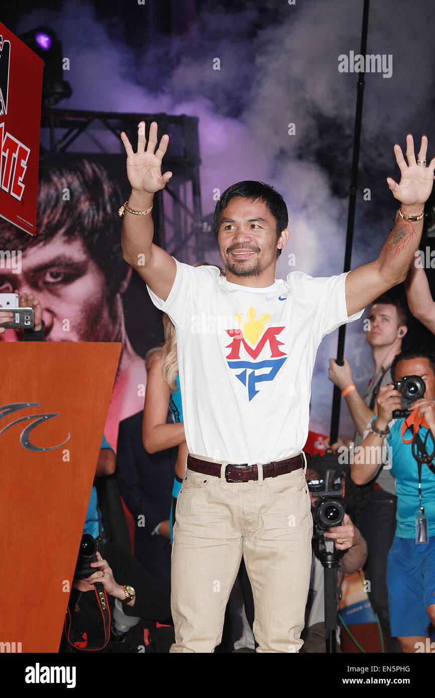 Las Vegas, Nevada, USA. 28th Apr, 2015. Boxer Manny Pacquiao attends a ...