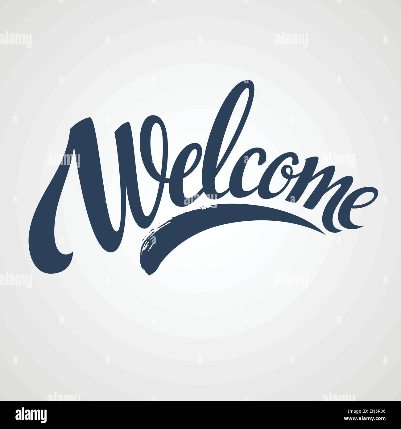 Welcome hand lettering. Vector illustration EPS 10 Stock Vector Image ...