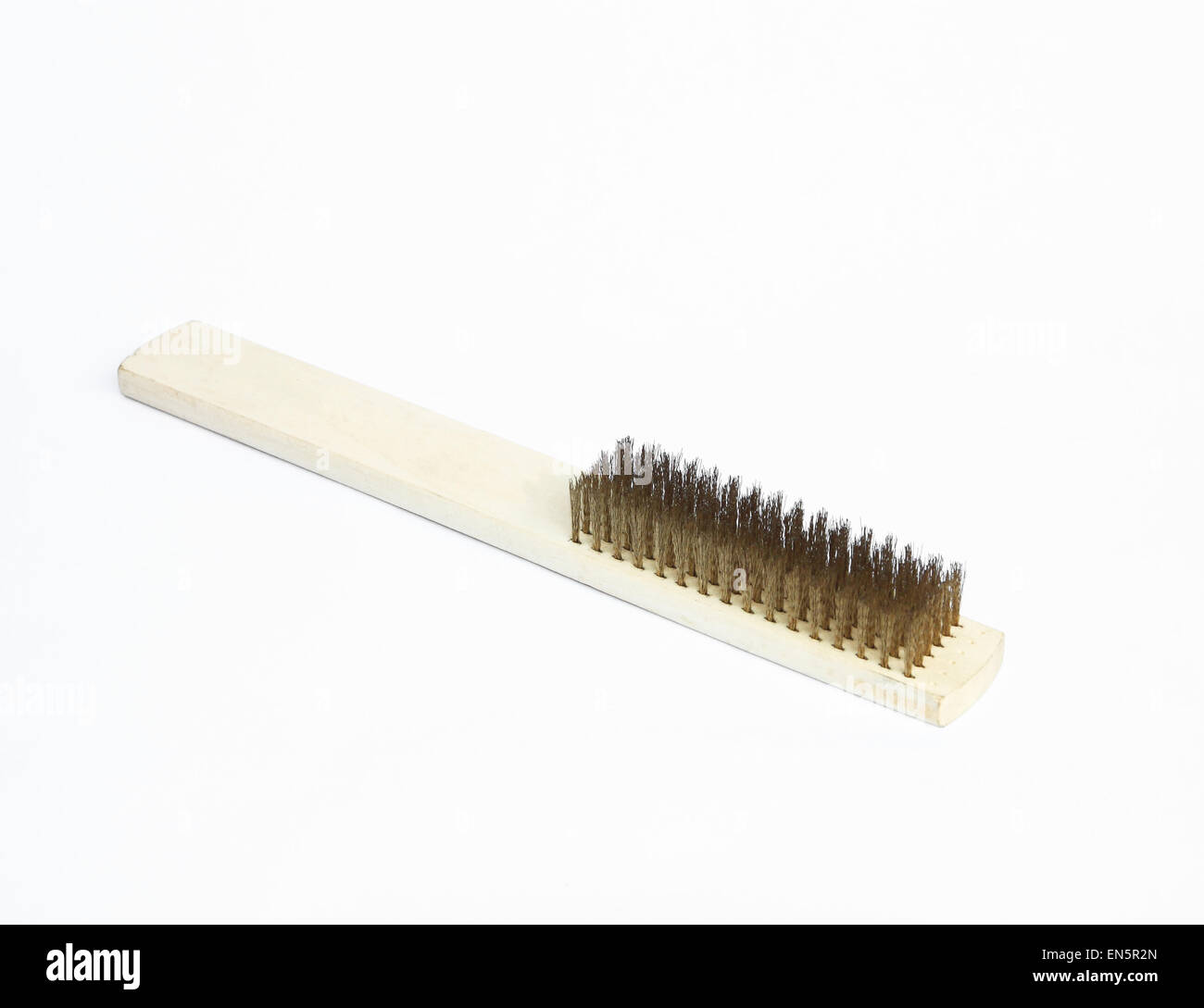 Old Brass wire brush isolated on white background Stock Photo - Alamy