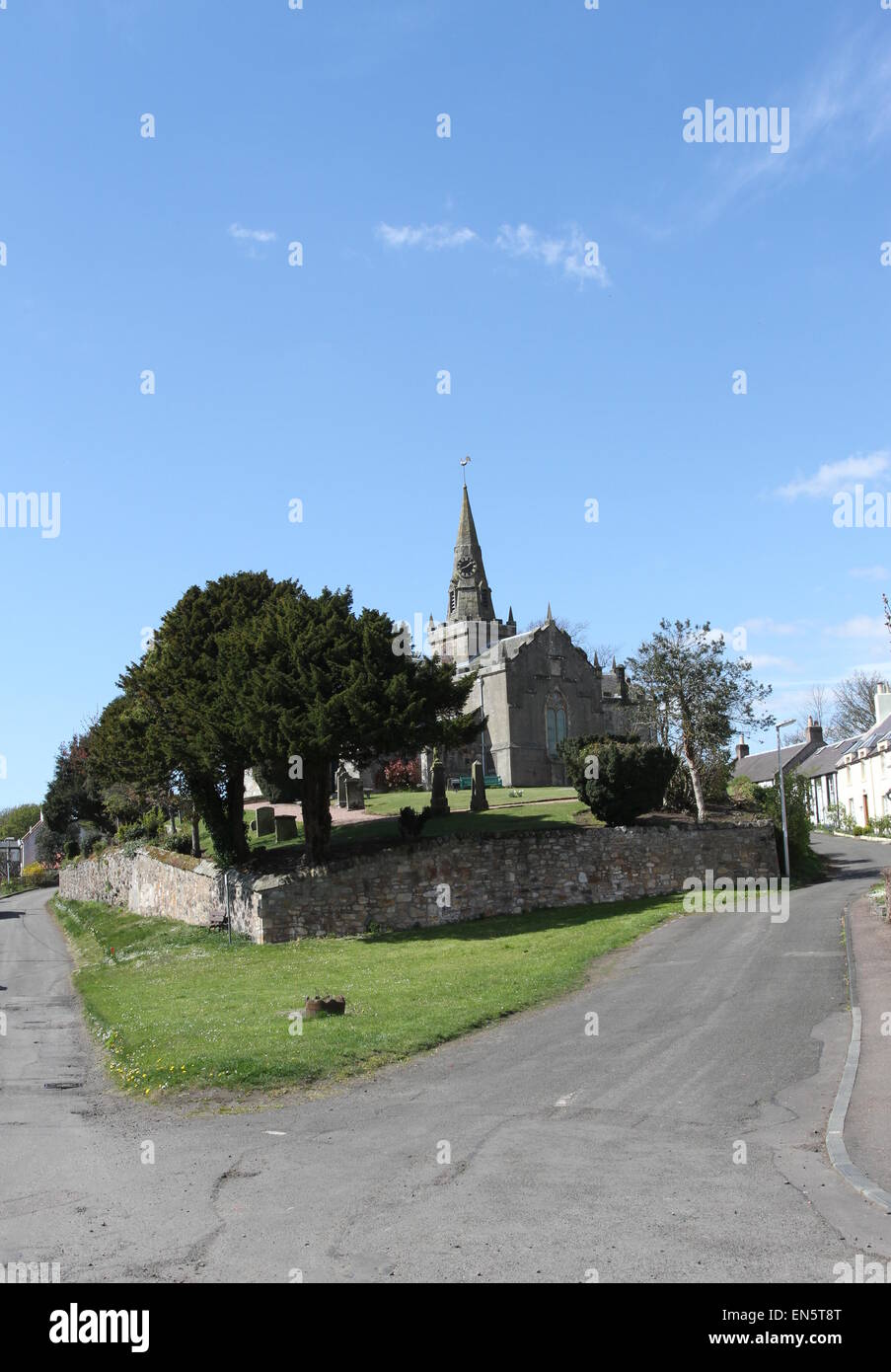 Exterior of Largo and Newburn Parish Church Upper Largo Fife Scotland ...
