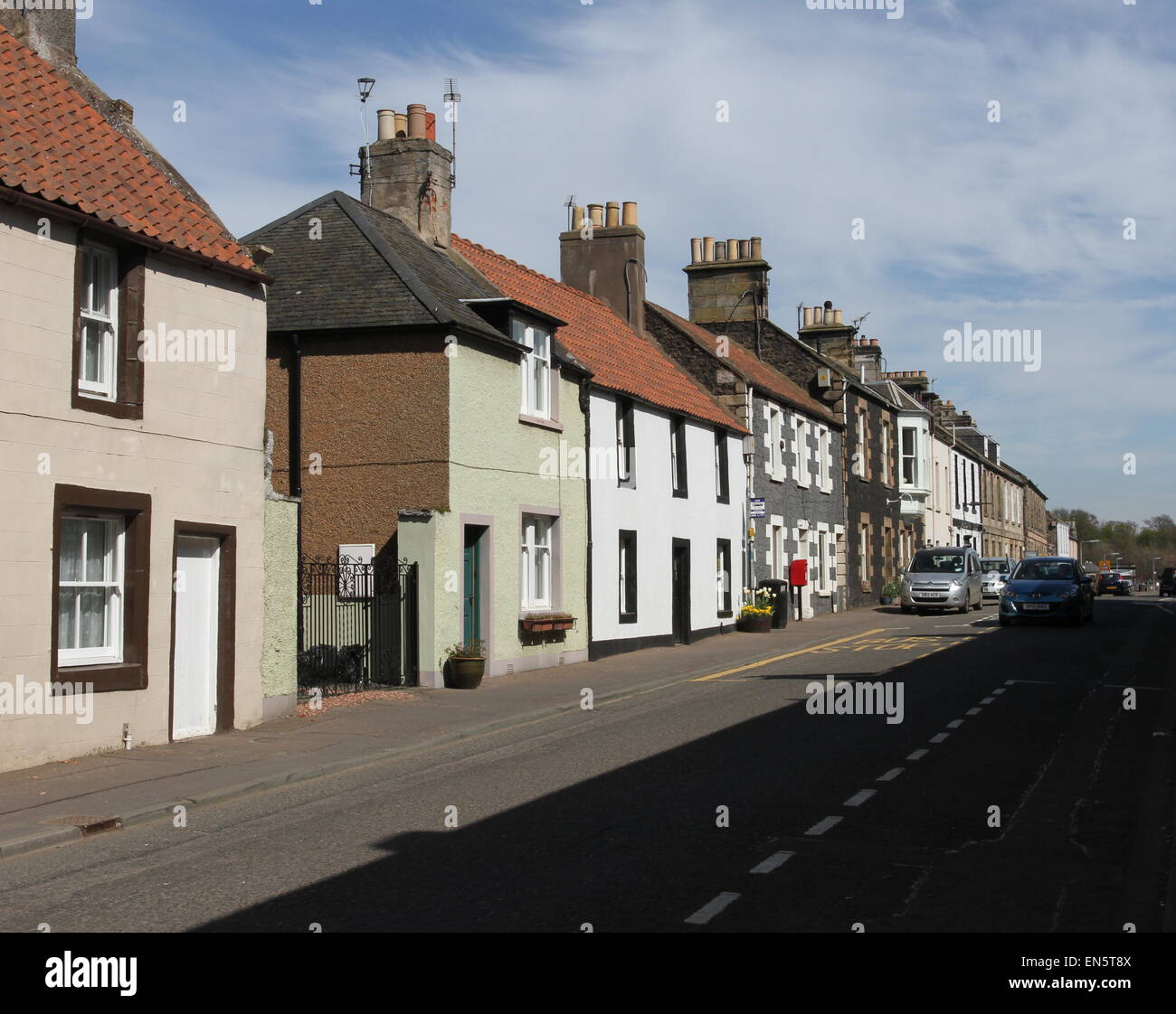 Colinsburgh street scene Fife Scotland April 2015 Stock Photo - Alamy