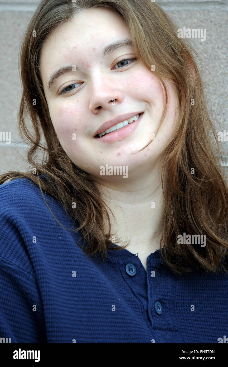 Female tomboy expressions outside Stock Photo - Alamy
