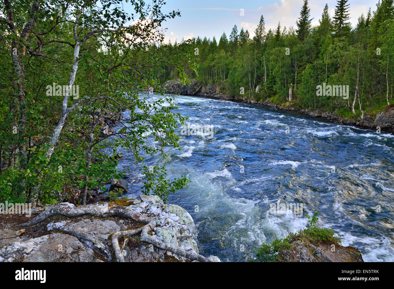 Threshold Padun on Umba River. Kola peninsula, Russia Stock Photo - Alamy