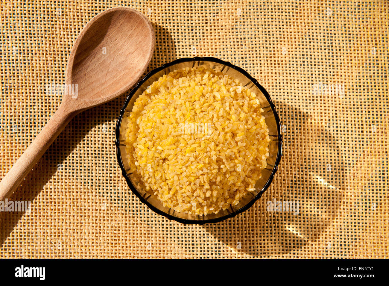Bulgur dried wheat groats Stock Photo - Alamy