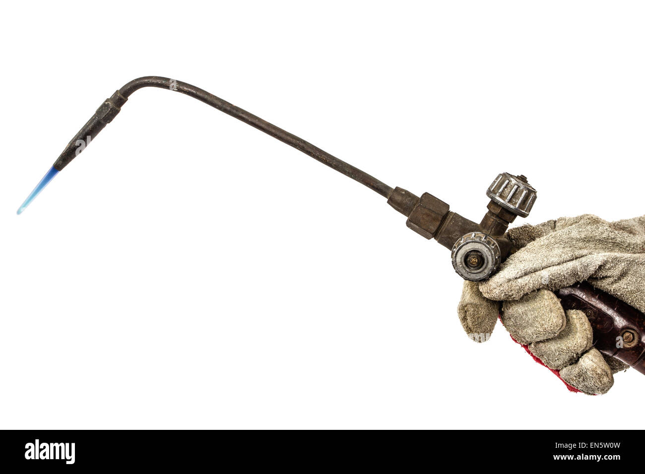 Flame of welding torch, isolated on white background Stock Photo - Alamy