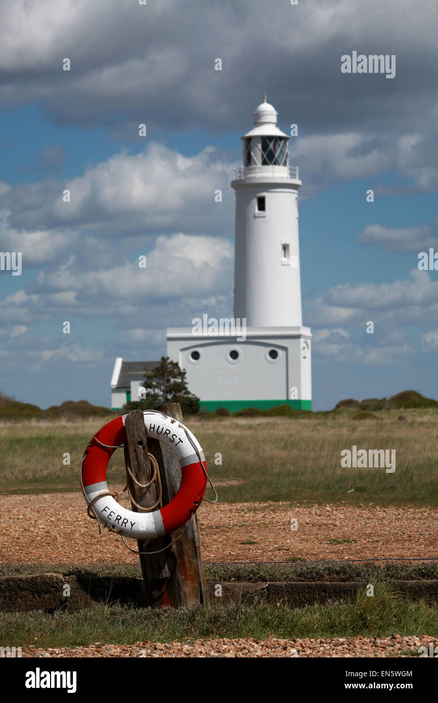 Hurst Ferry life ring with Hurst Point Lighthouse in the background at ...