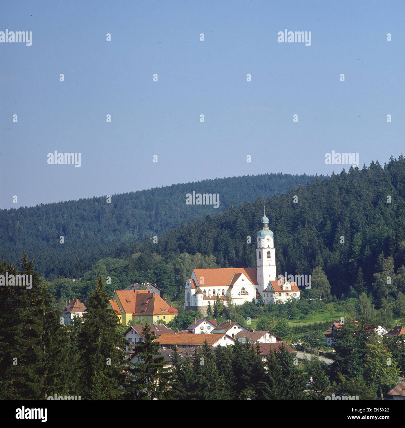 BRD, Bayerischer Wald, Blick auf Bayerisch Eisenstein Stock Photo - Alamy