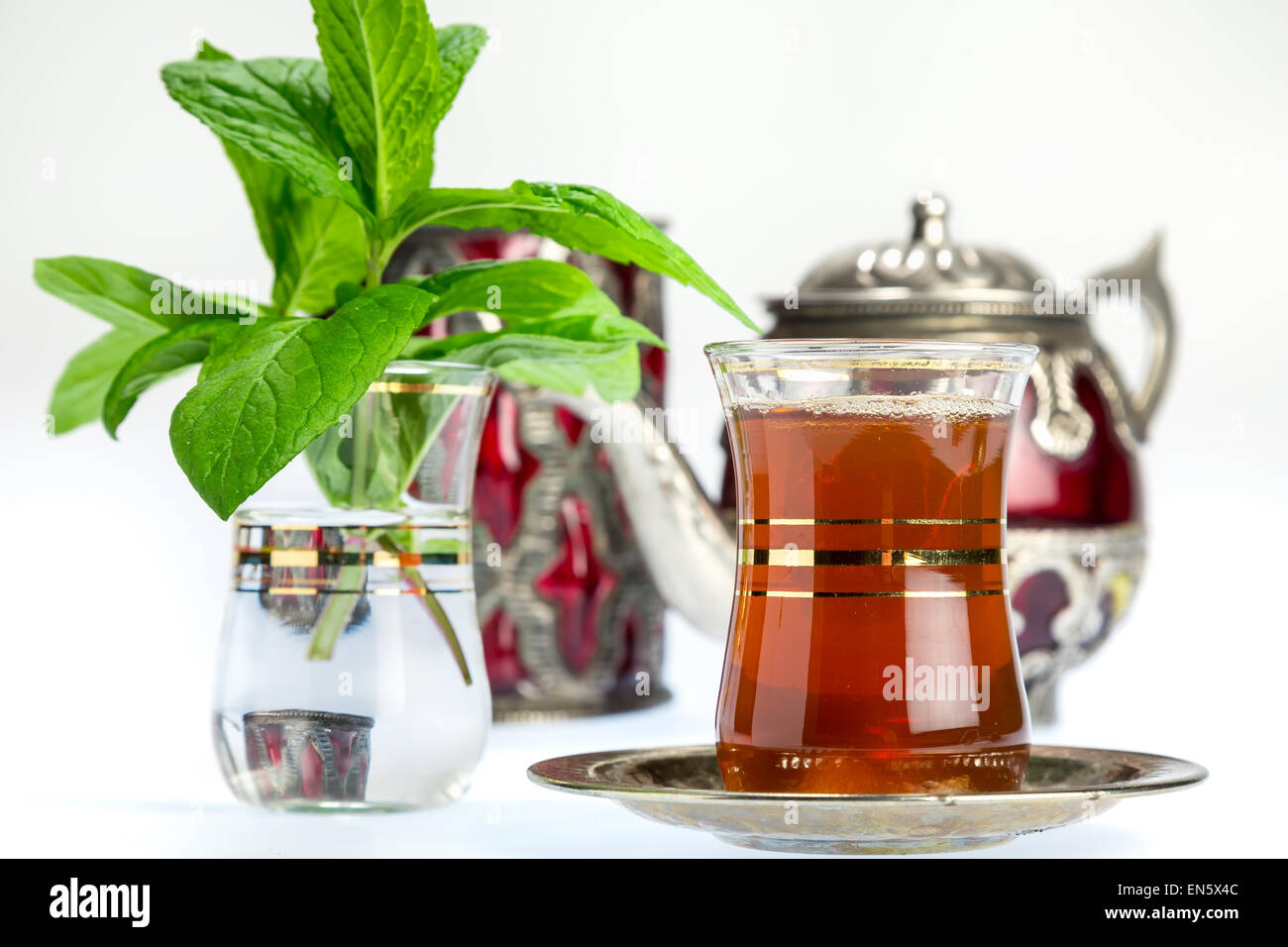 Mint tea - traditional Arabian refreshing drink Stock Photo - Alamy