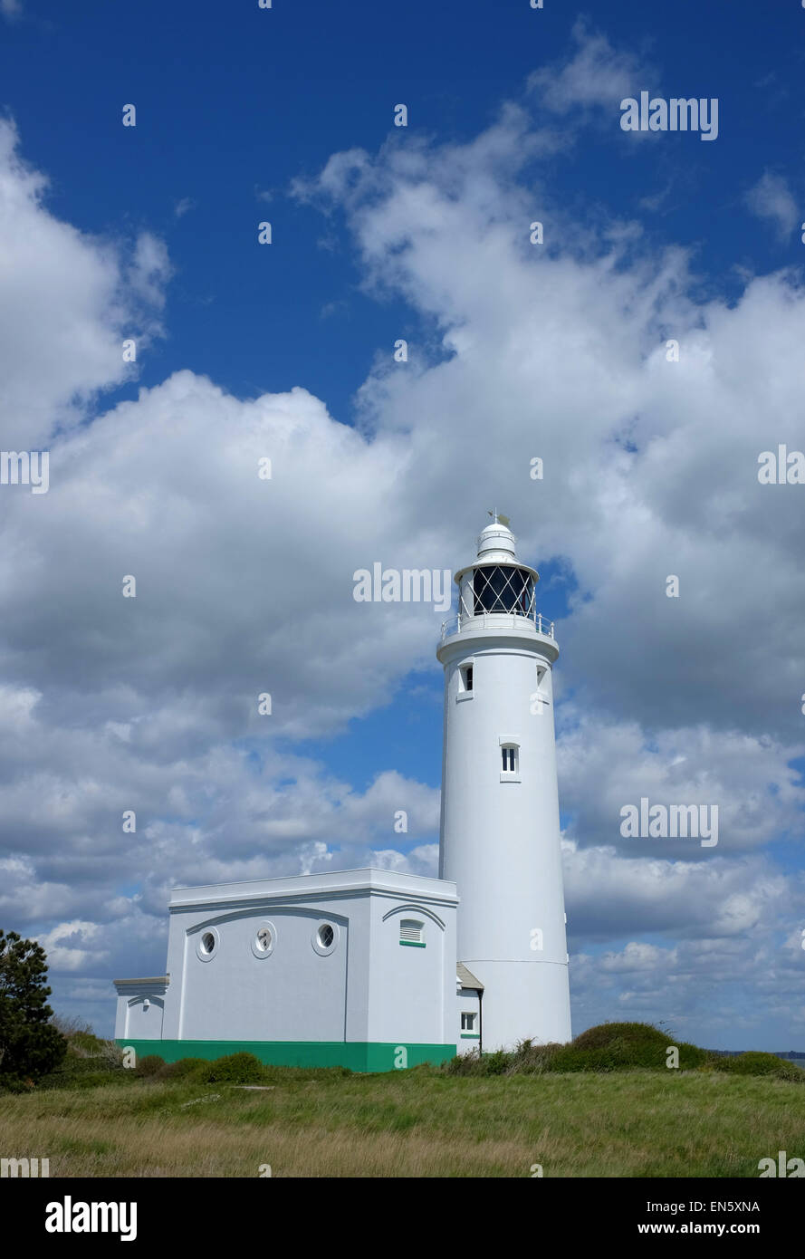 Hurst point Lighthouse on Hurst Spit next to Hurst Castle in Keyhaven ...